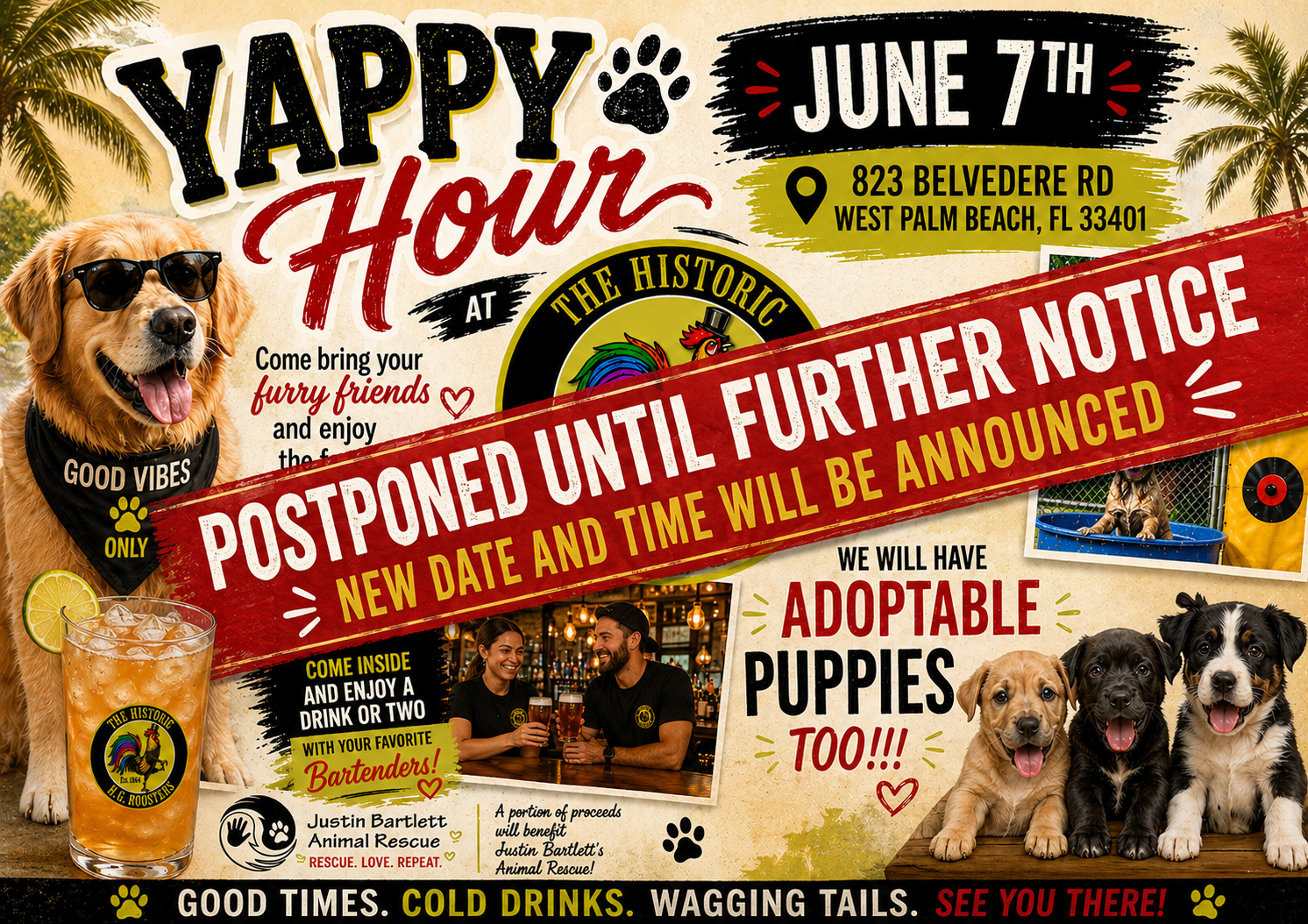 Upcoming Events Dates &Times - Justin Bartlett Animal Rescue